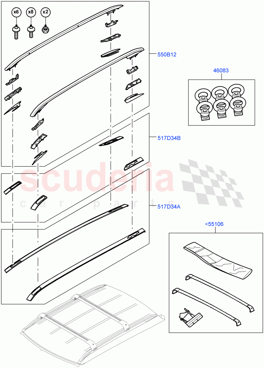 Roof Rails & Crossbars (Accessory) (Halewood (UK), Itatiaia (Brazil ...
