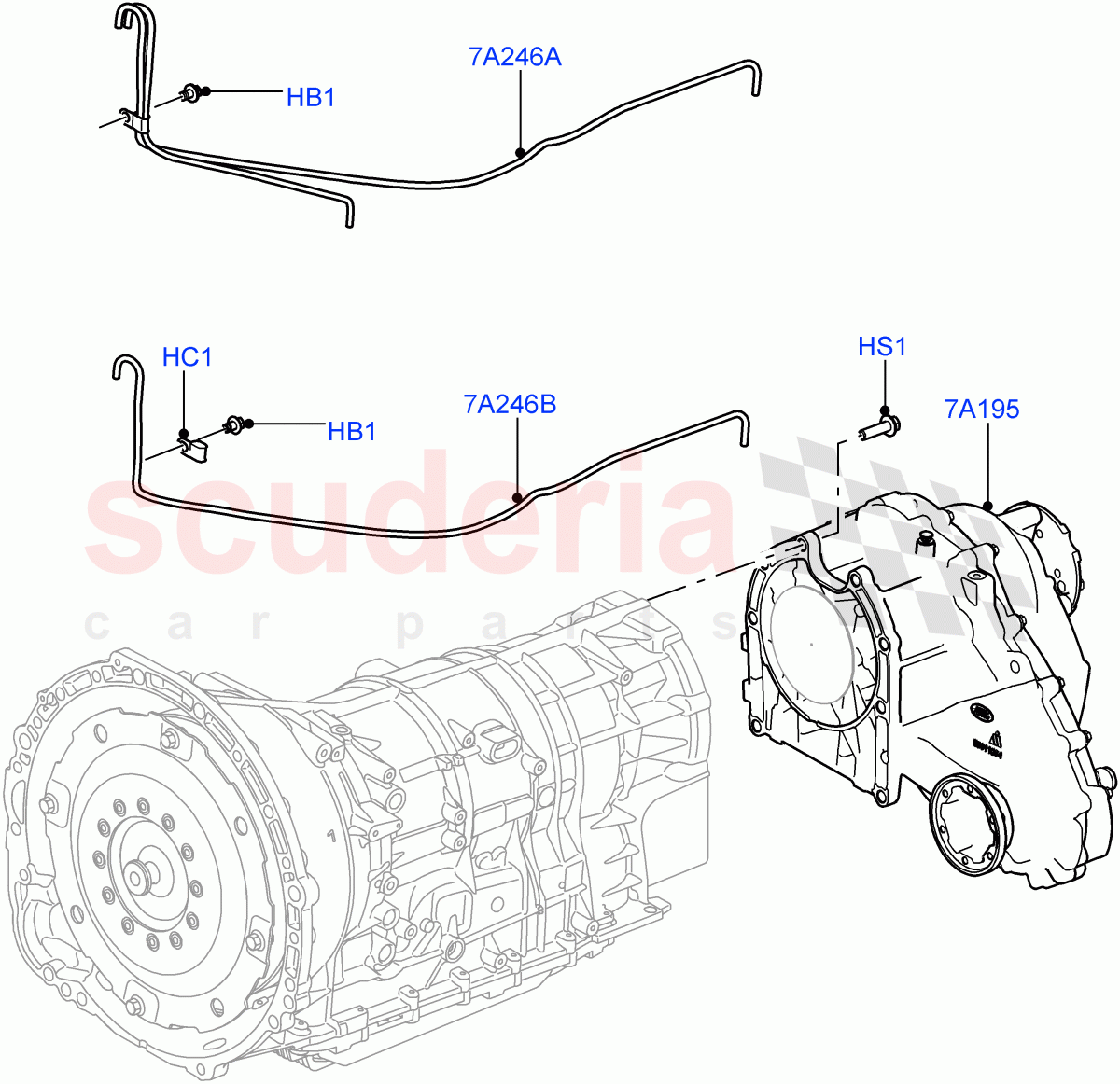 Transfer Drive Case (8 Speed Auto Trans ZF 8HP45, With 1 Speed Transfer ...
