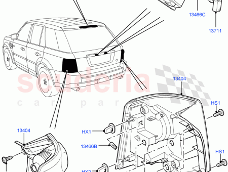 LR162965 Range Rover Sport LAMP - REAR- STOP AND FLASHER